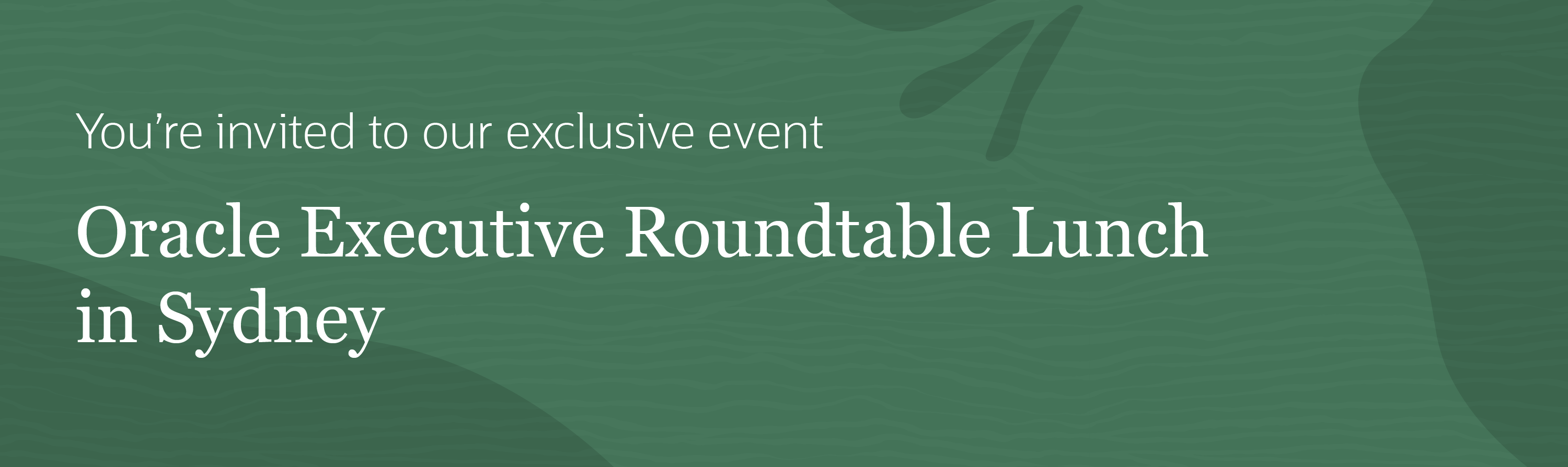 Oracle Executive Roundtable Lunch – Sydney
